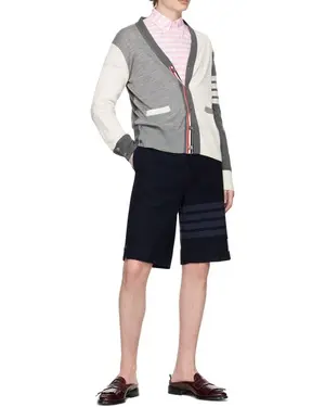Thom Browne 4-bar Striped Bermuda Shorts - Navy Blue