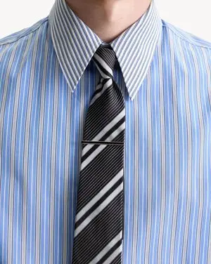 Saint Laurent Silk Jacquard Striped Tie