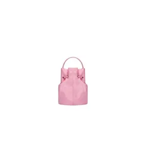 Balenciaga Wheel Xs Logo Embroidered Bucket Bag - Pink