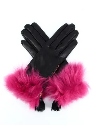 Prada Trim Detailed Tassel Gloves