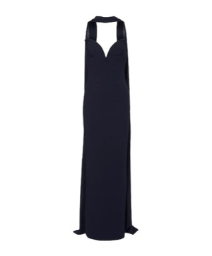 Roland Mouret Scarf-detail Corset Gown - Blue