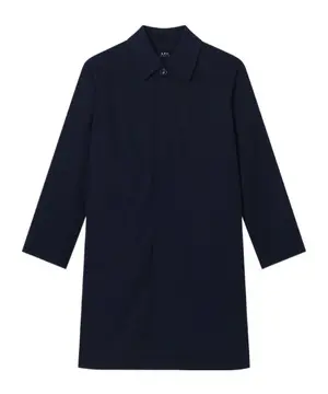 A.p.c. Long-sleeved Trench Coat - Navy