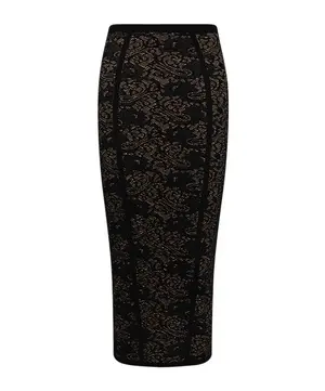 Elisabetta Franchi Lace Sheath Skirt - Black