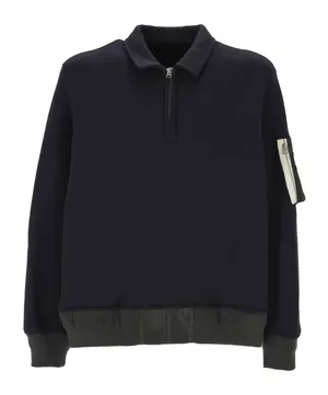 Sacai Terry Zip Polo Shirt