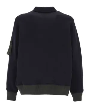 Sacai Terry Zip Polo Shirt