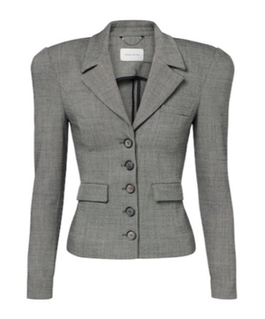 Magda Butrym Herringbone Wool-blend Jacket - Grey