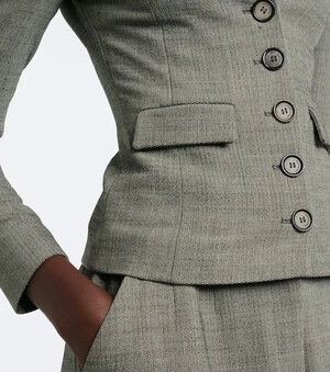 Magda Butrym Herringbone Wool-blend Jacket