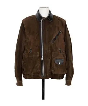 Sacai Suede Blouson - Brown