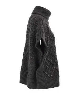 Peserico Hollow Shawl Sweater