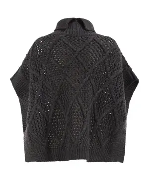 Peserico Hollow Shawl Sweater