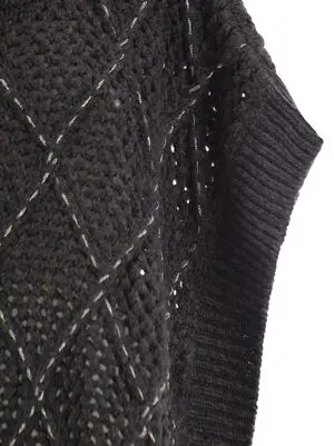 Peserico Hollow Shawl Sweater