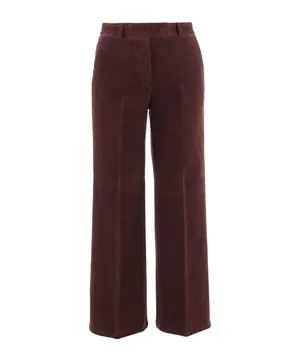 QL2 QUELLEDUE Wide-leg Corduroy Pants - Red