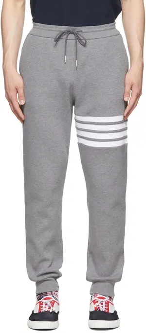 Thom Browne 4-bar Drawstring Jogger Pants