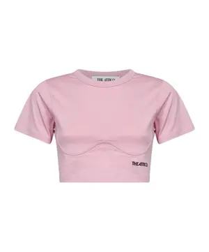 Attico Cropped T-shirt - Pink