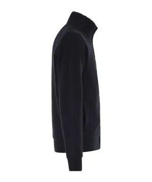 Herno Zip-up Textured-knit Sweater