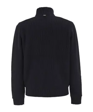Herno Zip-up Textured-knit Sweater