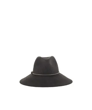 Peserico Wide-brim Hat With Beaded Embellishment - Black