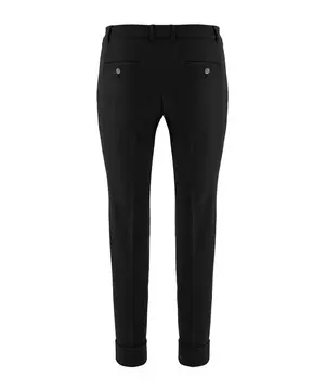 QL2 QUELLEDUE Tailored Trousers With Belt Loops And Cuffed Hems