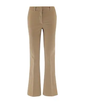 QL2 QUELLEDUE Matisse Stretch Velvet Pants - Brown