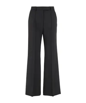 QL2 QUELLEDUE Ottavia Pleated Wide-leg Pants - Black