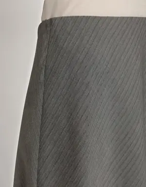 Alberta Ferretti A-line Skirt With Herringbone Weave