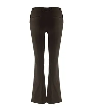 QL2 QUELLEDUE Matisse Stretch Velvet Flared Pants - Black