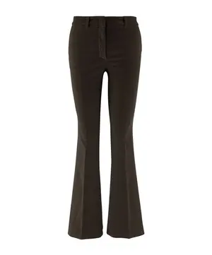 QL2 QUELLEDUE Matisse Stretch Velvet Flared Pants - No