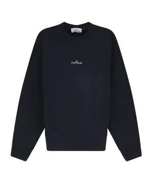 Stone Island Long-sleeve Crew-neck Sweatshirt - Black