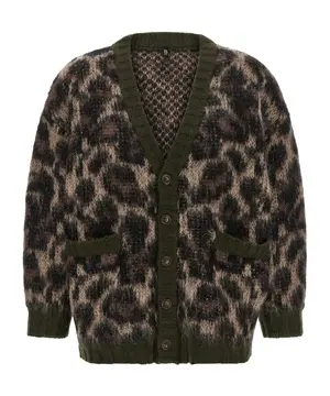 R13 Animal Print Cardigan
