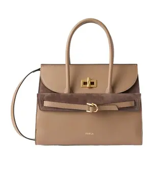 Furla Turn-lock Shoulder Bag - Toffee