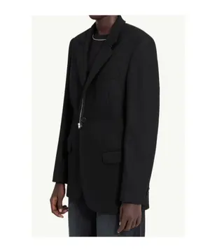 MAISON MARGIELA Zip-front Flannel Blazer