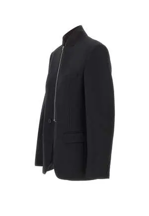 MAISON MARGIELA Zip-front Flannel Blazer