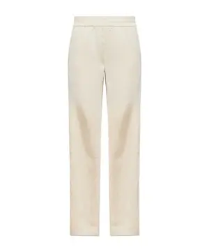 Off-White Elastic-waist Casual Trousers - Nude