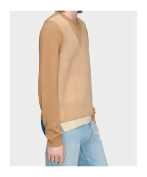 MAISON MARGIELA Fused Knit Wool Crewneck Sweater