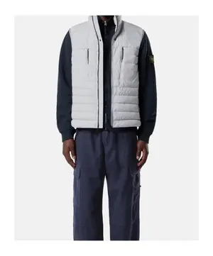 Stone Island Down Vestwithanti-drop Finish