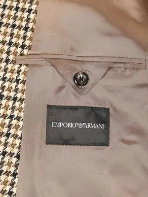 Emporio Armani Double-breasted Blazer Artan Check Motif