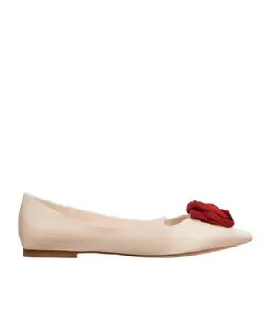 ROGER VIVIER Rose Vivier Ballerinas In Satin