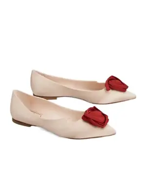 ROGER VIVIER Rose Vivier Ballerinas In Satin