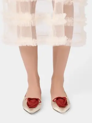 ROGER VIVIER Rose Vivier Ballerinas In Satin