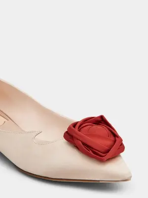 ROGER VIVIER Rose Vivier Ballerinas In Satin