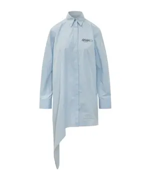 Off-White Shirt Dress - Blue