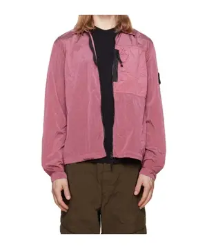 Stone Island Regular-fit Zip-up Overshirt With Chest Pocket
