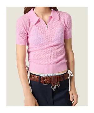 Miu Miu Cashmere And Silk Polo Shirt