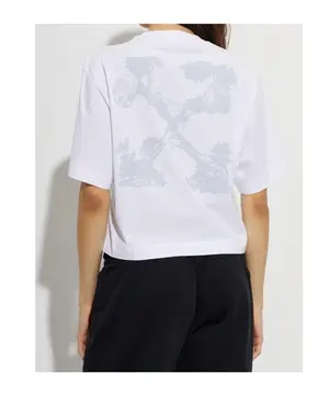 Off-White Cropped Short-sleeve T-shirt