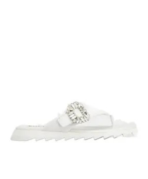 ROGER VIVIER Slidy Viv' Thong Mules In Fabric