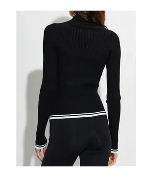 Off-White Long-sleeve High-neck Knit Top