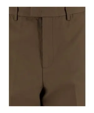 Emporio Armani Pressed-crease Cotton Pants