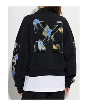 Off-White Long-sleeve Zip-up Sweatshirt