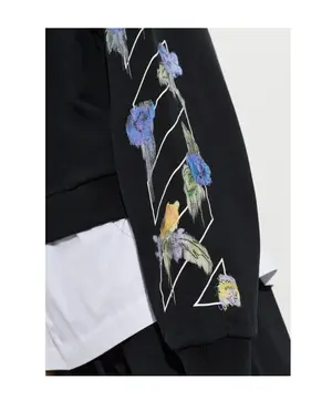 Off-White Long-sleeve Zip-up Sweatshirt
