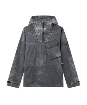 Stone Island Anorak With Anti-drop Finish - Black